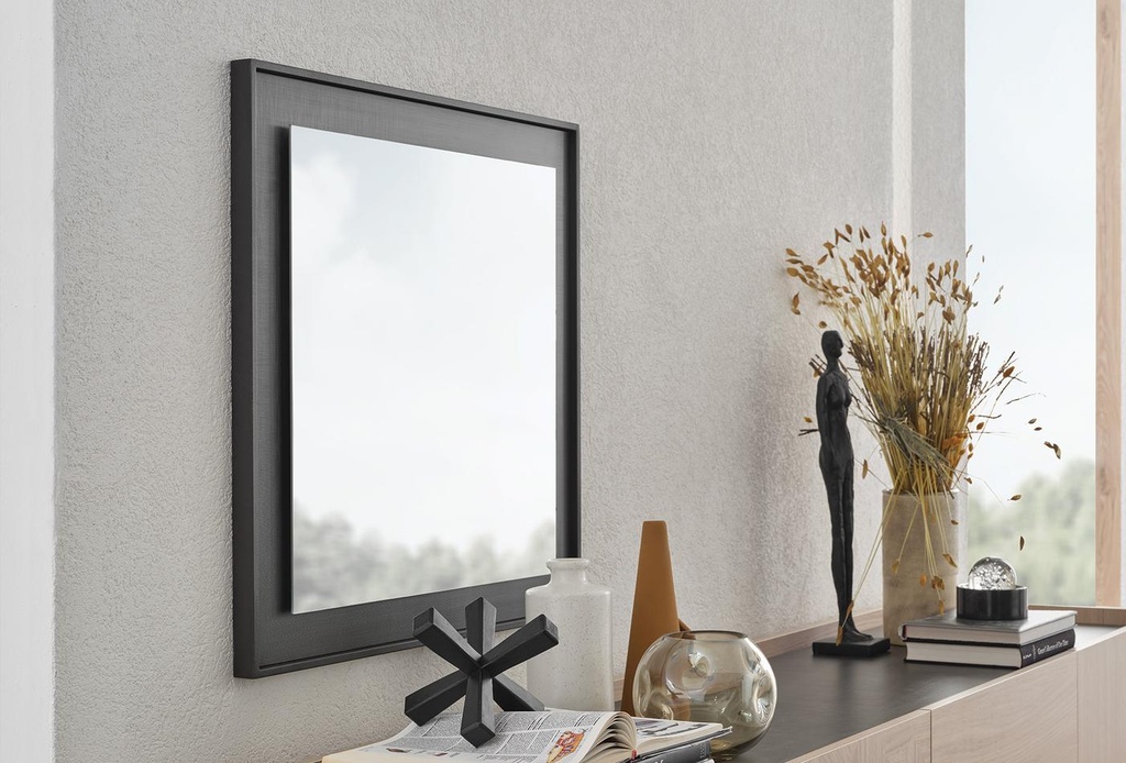 TERRA Square Black Framed Wall Mirror | Enza Home