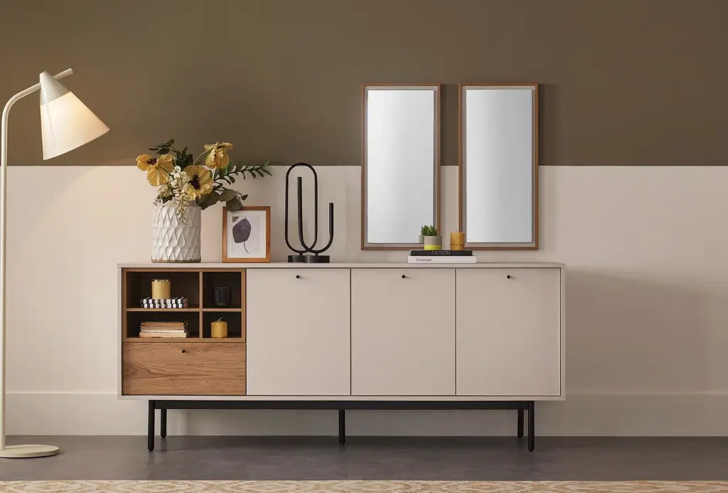 Loreto Modern Sideboard with Shelves | ENZA Home